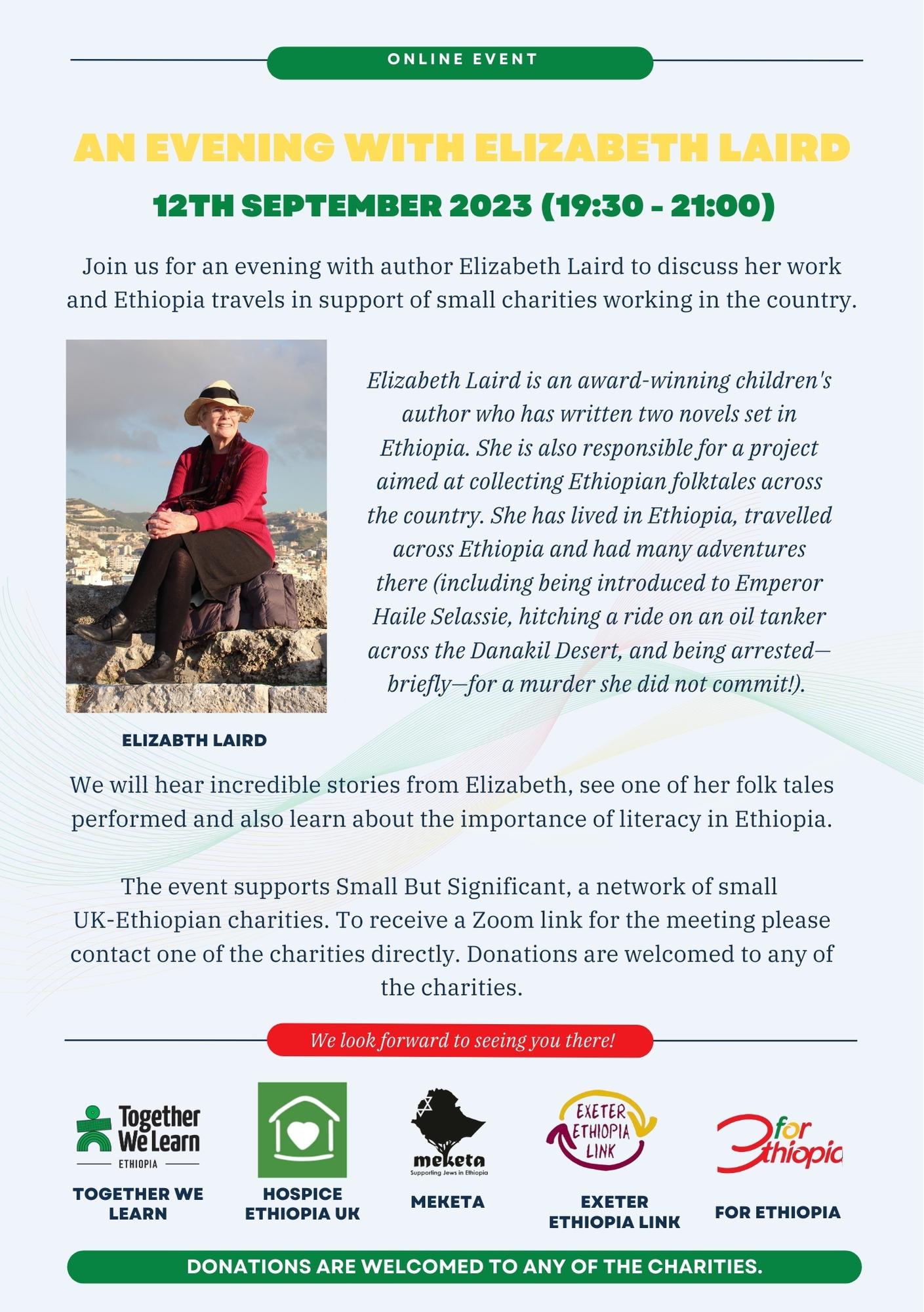 An Evening with Elizabeth Laird - Together We Learn - Ethiopia